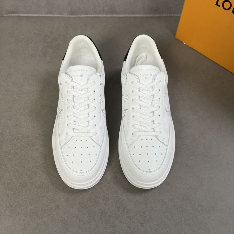 LV 男士經典休閑運動鞋，進口原版頭層牛皮材質打造，意大利進口水染小牛皮内裡