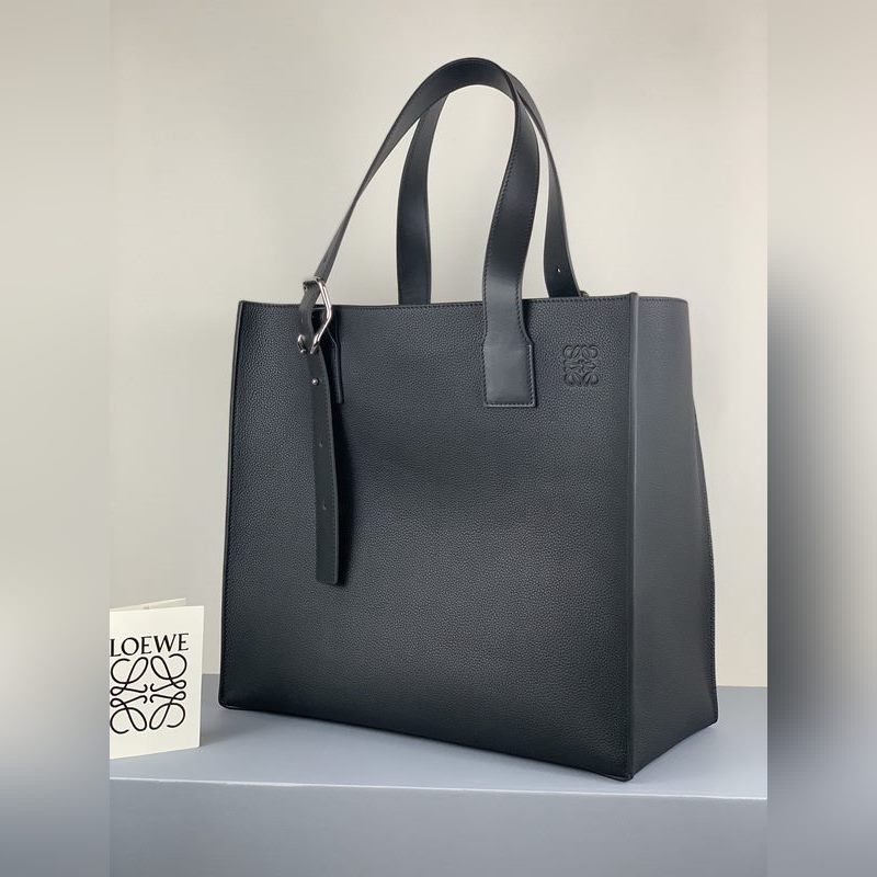 Loewe Buckle Tote手袋 男仕黑色托特包