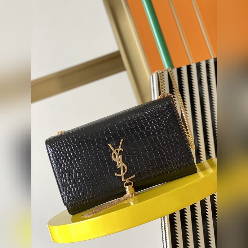 YSL Kate鳄魚紋鍊條斜挎包 款號:354119~377829